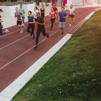 China Stadium Synthetic Athletic Flooring Rubber Running Track 20M Length for sale