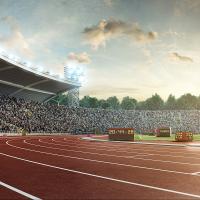 China ITF Super Adhesive Non Toxic Stadium Running Track 13mm Thickness Corrosion Resistance for sale