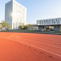 China Full PU Polyurethane Running Track Surface 13mm Non-Porous Impermeable Sports Flooring for sale