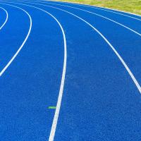 China 13mm Synthetic Sports Flooring PU Glue Mix SBR Playground for Athletic Track for sale