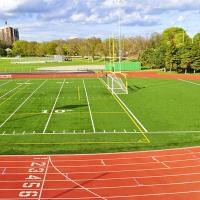China 13mm Eco Sports Flooring Sandwich System Hybrid Jogging Track 0.90 N/mm2 for sale