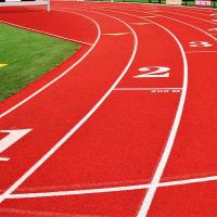 China High Elasticity Rubber Base EPDM Jogging Track 13mm Thickness Red for sale
