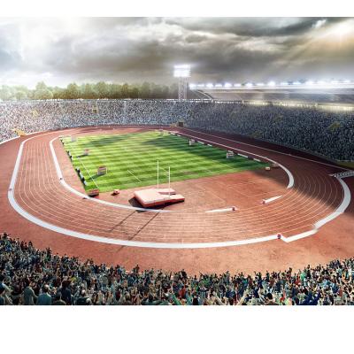 China Non Toxic Jogging Track Material 13mm Eco-Friendly Synthetic Sports Flooring IAAF Certified for sale