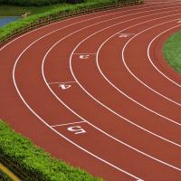 China Anti Fatigue 9mm Thickness Jogging Track Material Rubberized Track Surface EPDM SBR for sale
