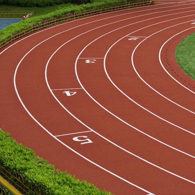 China Anti Fatigue 9mm Thickness Jogging Track Material Rubberized Track Surface EPDM SBR for sale