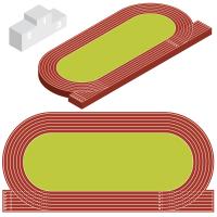 China Permeable Polyurethane Synthetic Rubber Running Track 13mm Thickness for Stadiums for sale