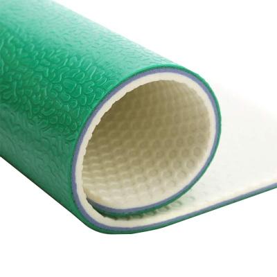 China PVC Vinyl Sports Flooring 4.5mm Thick Dry Back Recycled Wood Planks for Stadium for sale