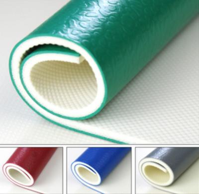 China Safety PVC Sports Flooring Colorful Indoor Badminton Mat 6.0mm Thickness 2000sqm MOQ for sale