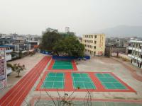China Silicon PU Sports Flooring for Volleyball Badminton Tennis Court 5mm Thick Waterproof for sale