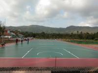 China Silicon PU Sports Flooring for Volleyball Badminton Tennis Court 5mm Thick Waterproof for sale