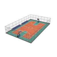 China Wear Resistant Si-PU Synthetic Sports Flooring for Basketball Courts 13mm for sale