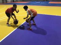 China Silicon PU Sport Flooring 13mm Painted Synthetic Outdoor Court Surfaces for sale