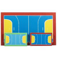 China Silicon PU Sport Flooring 13mm Painted Synthetic Outdoor Court Surfaces for sale