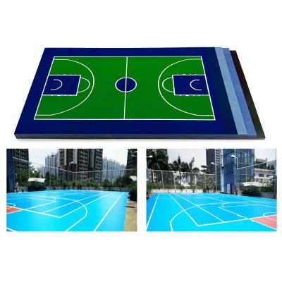 China Eco-Friendly Acrylic Tennis Court Flooring 5mm Thick Anti Fatigue Multi Purpose Sports Surface for sale