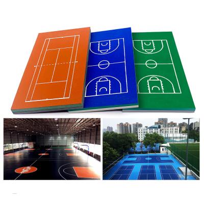 China IAAF Certified Silicon PU Sports Flooring for Volleyball Badminton Court 38.8% Shock Absorption for sale
