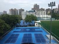 China IAAF Certified Silicon PU Sports Flooring for Volleyball Badminton Court 38.8% Shock Absorption for sale