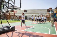 China Water Solubility Fadeless PU Sports Flooring for Basketball Court 2mm Thickness for sale