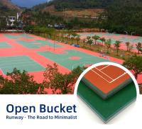 China Harmless Odorless Silicon PU Flooring Anti Slip Sport Flooring Red for sale