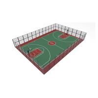 China 4mm Silicon PU Sports Flooring Wear Resistant Outdoor Indoor Basketball Court for sale