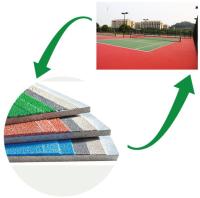 China Acrylic Tennis Court Flooring 2mm 5mm Thickness Custom Colors for Badminton Basketball for sale
