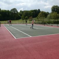 China SGS Acrylic Badminton Court Multi Purpose Tennis Court Synthetic Flooring 4.0mm for sale