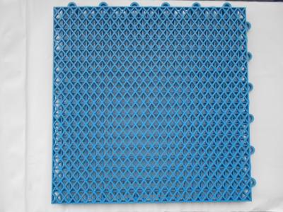 China Yellow Hockey Court Indoor Sports Flooring No Toxic Interlocking PP Tile 250x250x12.7mm for sale