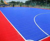 China Yellow Hockey Court Indoor Sports Flooring No Toxic Interlocking PP Tile 250x250x12.7mm for sale