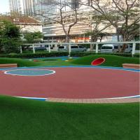 China 400 Meter Rubber Playground Mats Kindergarten Running Track Aging Resistance for sale