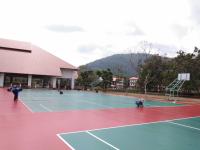 China ISO14001 Approved Dustproof 3mm Acrylic Tennis Court Eco-Friendly Sports Flooring Blue for sale