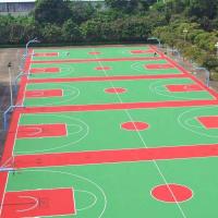 China Acrylic Sports Court Flooring 2mm-5mm for Tennis Basketball Badminton Custom Colors for sale