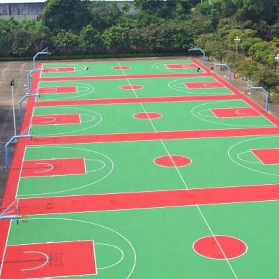 China Acrylic Sports Court Flooring 2mm-5mm for Tennis Basketball Badminton Custom Colors for sale