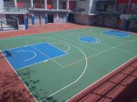 China ISO14001 Approved Dustproof 3mm Acrylic Tennis Court Eco-Friendly Sports Flooring Blue for sale