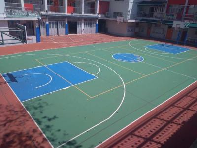China ISO14001 Approved Dustproof 3mm Acrylic Tennis Court Eco-Friendly Sports Flooring Blue for sale