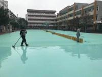 China Silicon PU Sport Court Flooring Multi Purpose Antifade Outdoor Sports Surfaces 13mm for sale