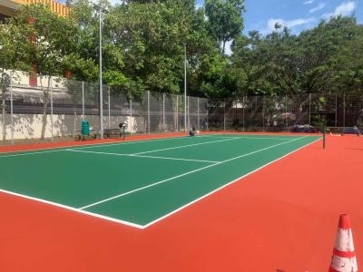 China Blue Green Anti Skid Badminton Court Synthetic Flooring Seamless 8-10 Years Life for sale