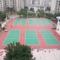 China ISO9001 3mm Acrylic Acid Outdoor Basketball Court Flooring Durable 4 Layer for sale