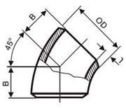 China carbon steel 45º elbow for sale