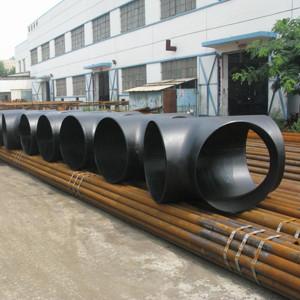 China ASTM A234 WPB Welded Tee, 36 Inch, 100% X-ray tested for sale