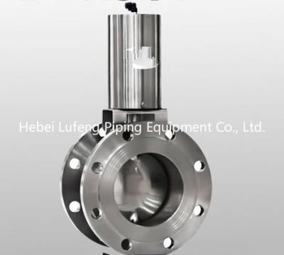 China SS304 and SS316L stainless steel sanitary wafer type pneumatic flange butterfly valve for sale