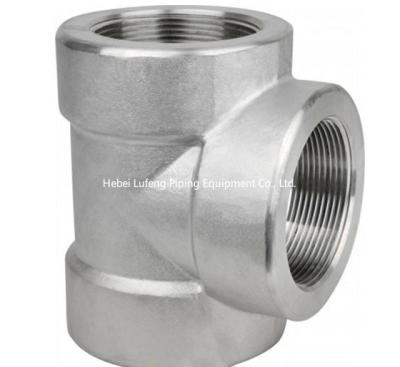 China dn 200 stainless/carbon steel threaded pipe fitting equal tee for sale