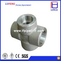 China 3000 LBS Carbon Steel Forged Pipe Fitting Socket Weld Cross for sale