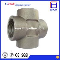 China 3000 LBS Carbon Steel Forged Pipe Fitting Socket Weld Cross for sale