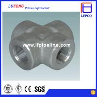 China 3000 LBS Carbon Steel Forged Pipe Fitting Socket Weld Cross for sale