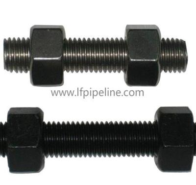 China Black Double Threaded Stud Bolt And Nut Made in China for sale