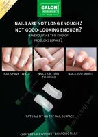 China Half Cut French Nail Tips ABS Plastic Material for sale