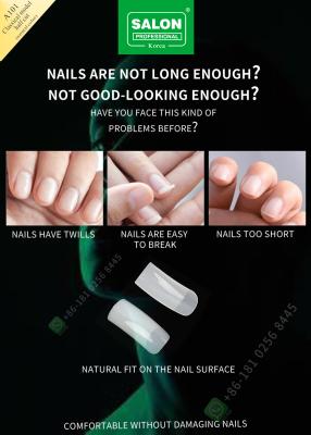 China Half Cut French Nail Tips ABS Plastic Material for sale