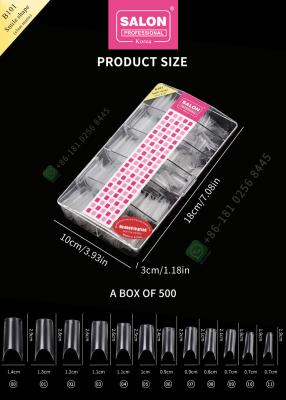 China Smile Matte False Nail Tips Salon Half Manicure Tip for sale