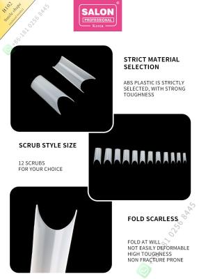 China Smile Shape Matte False Nail Tips High Quality Custom Nail Half Tips Manicure Tip for Nail Art Salon for sale