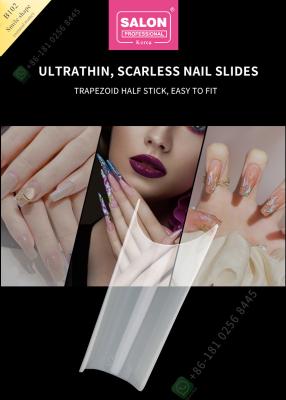 China Smile Shape Matte False Nail Tips High Quality Custom Nail Half Tips Manicure Tip for Nail Art Salon for sale
