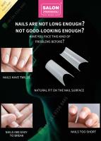 China Smile Shape Matte False Nail Tips High Quality Custom Nail Half Tips Manicure Tip for Nail Art Salon for sale
